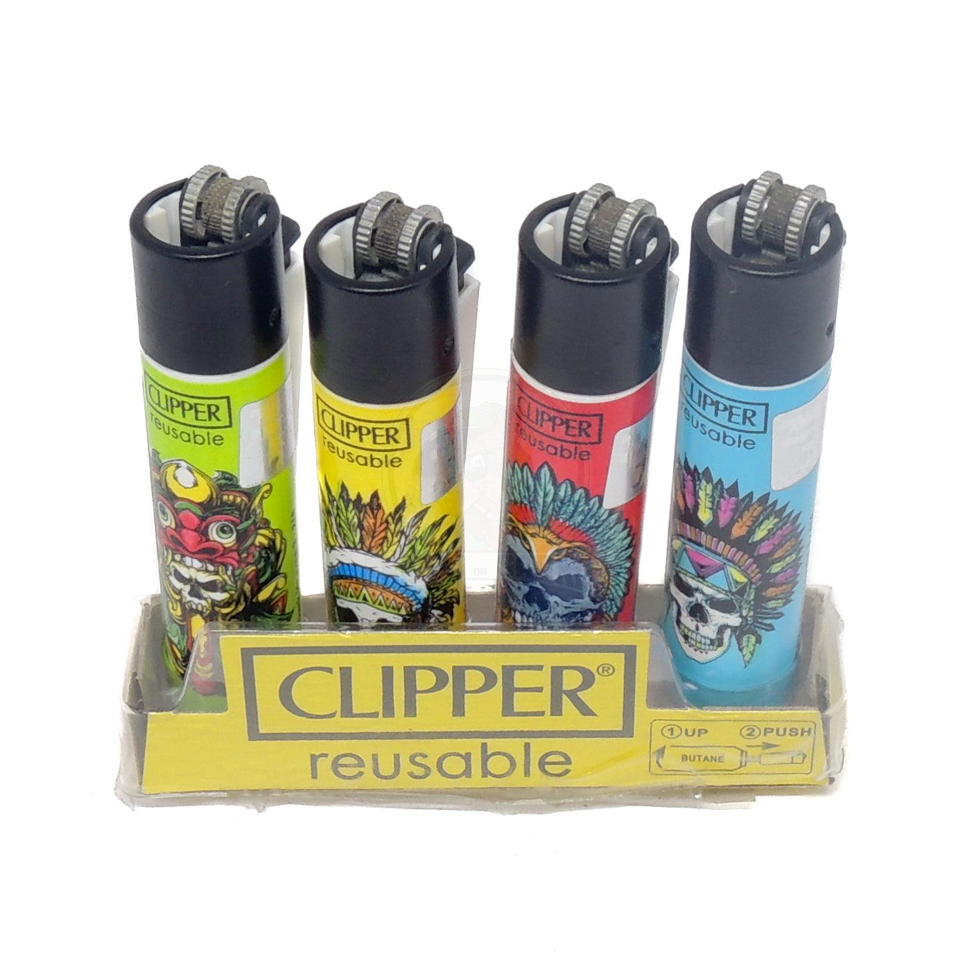 Coleção Caveiras Indígenas Isqueiros Clipper – Bicho da Graxa